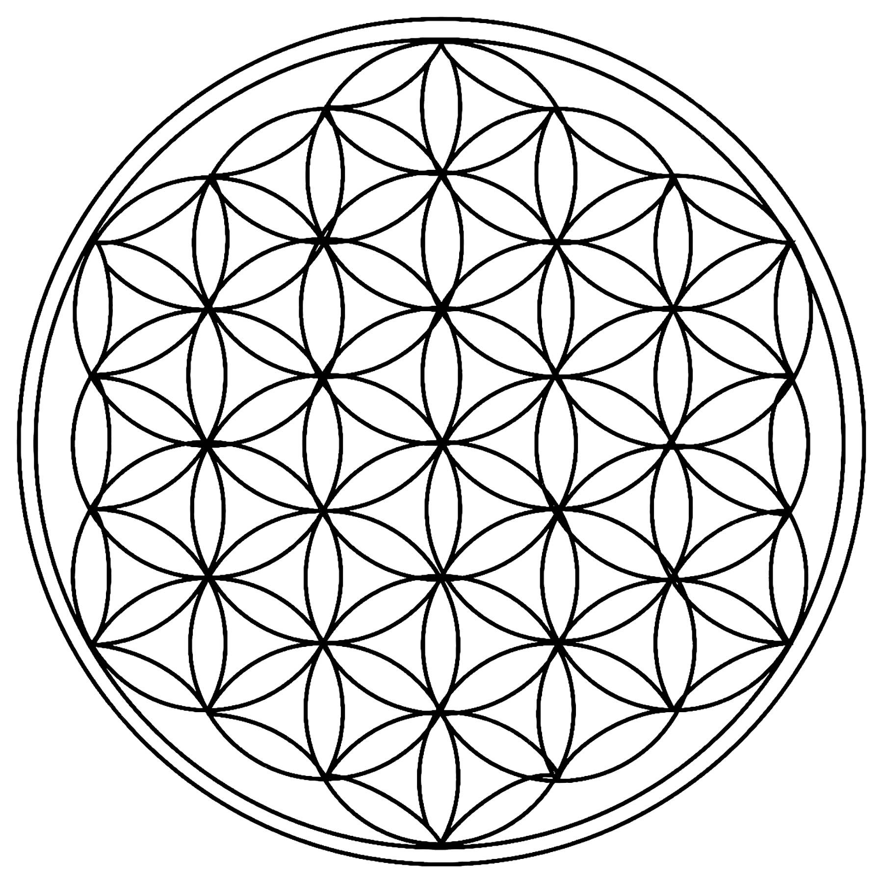 Cercles géométriques (rosaces) - Mandalas avec Motifs géométriques
