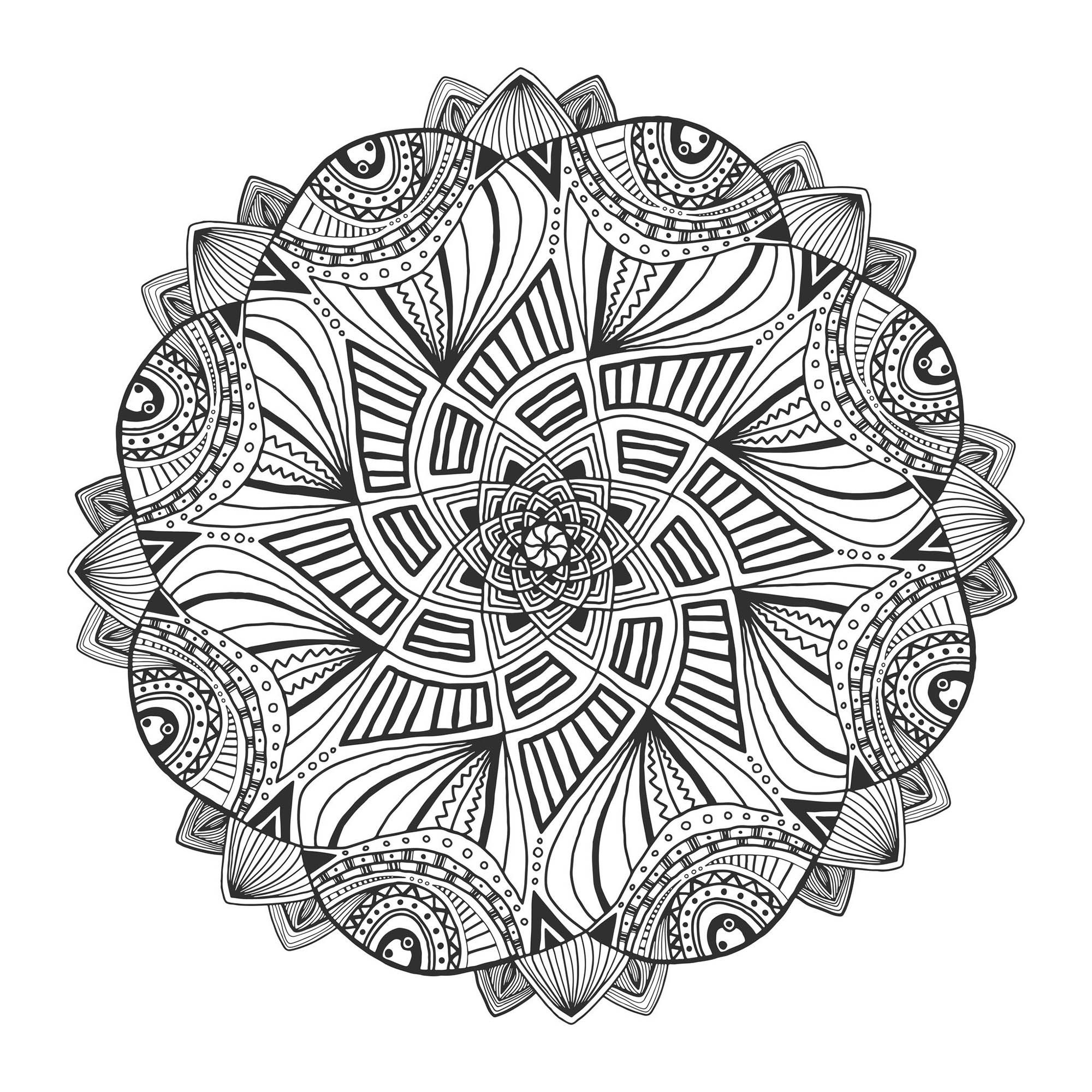 Mandala Geometrique Abstrait 1 Mandalas Avec Motifs G om triques