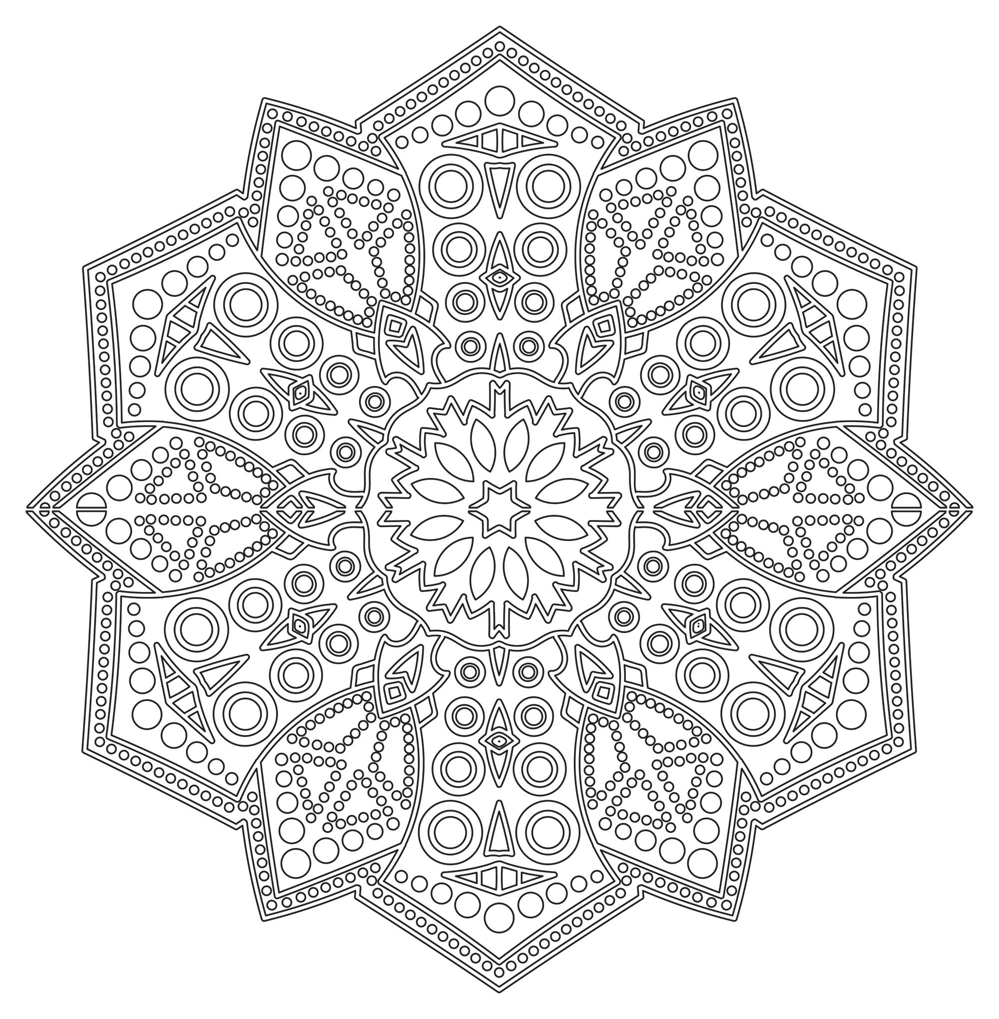 Mandala Anti-stress "dentelles" - Mandalas avec Motifs géométriques